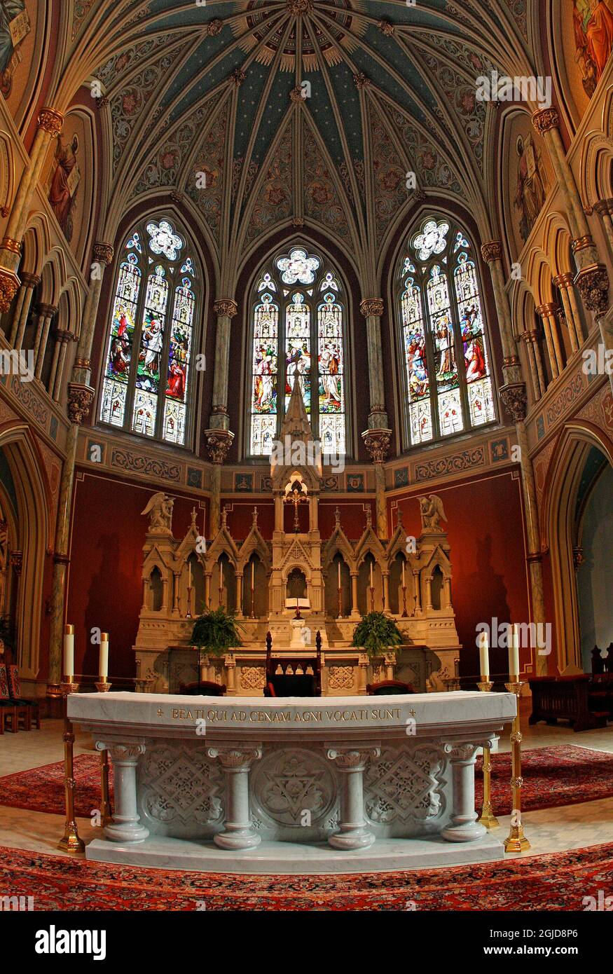 Stained Glass in Cathedral of St. John the Baptist, Savannah, Georgia ...