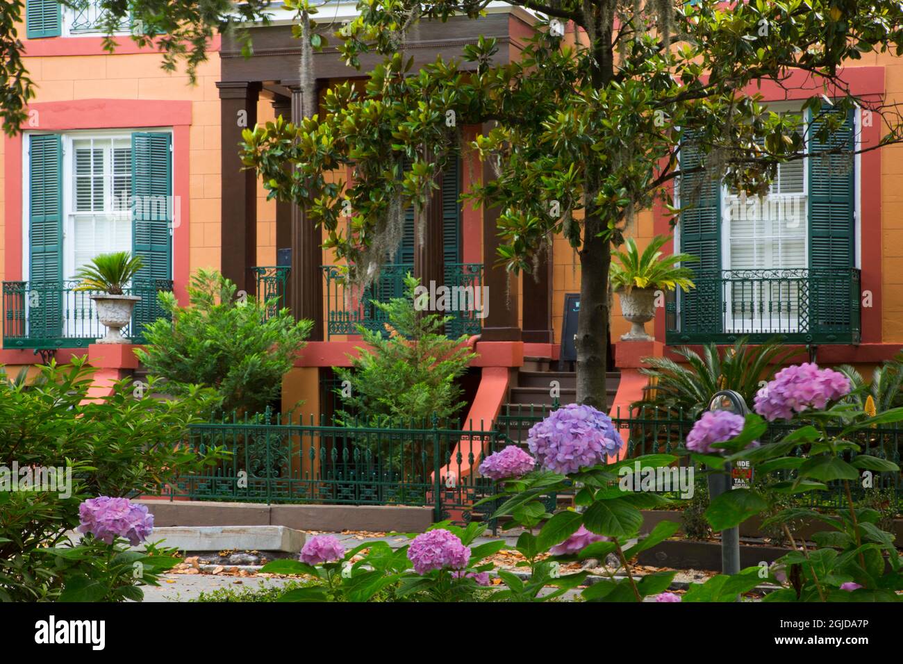 USA, Georgia, Savannah. Old Sorrel Weed House in historic district ...