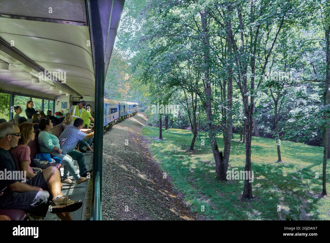 USA, Georgia, Blue Ridge Scenic Railway. This scenic railroad, which ...