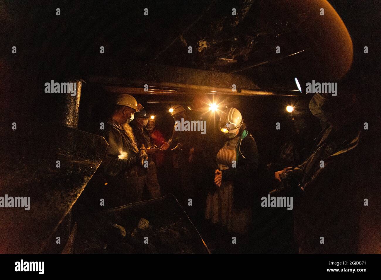 Hopewell Colliery. Working Freeminer's gale and open to visitors Stock ...