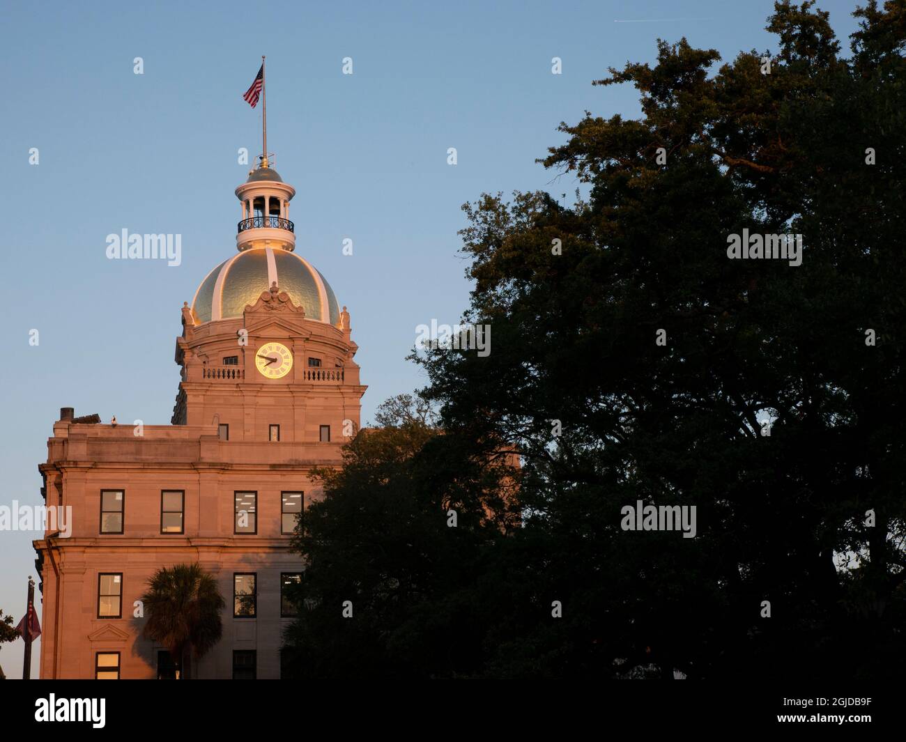 City hall, Savannah, Georgia. Early 1900s Renaissance Revival building ...