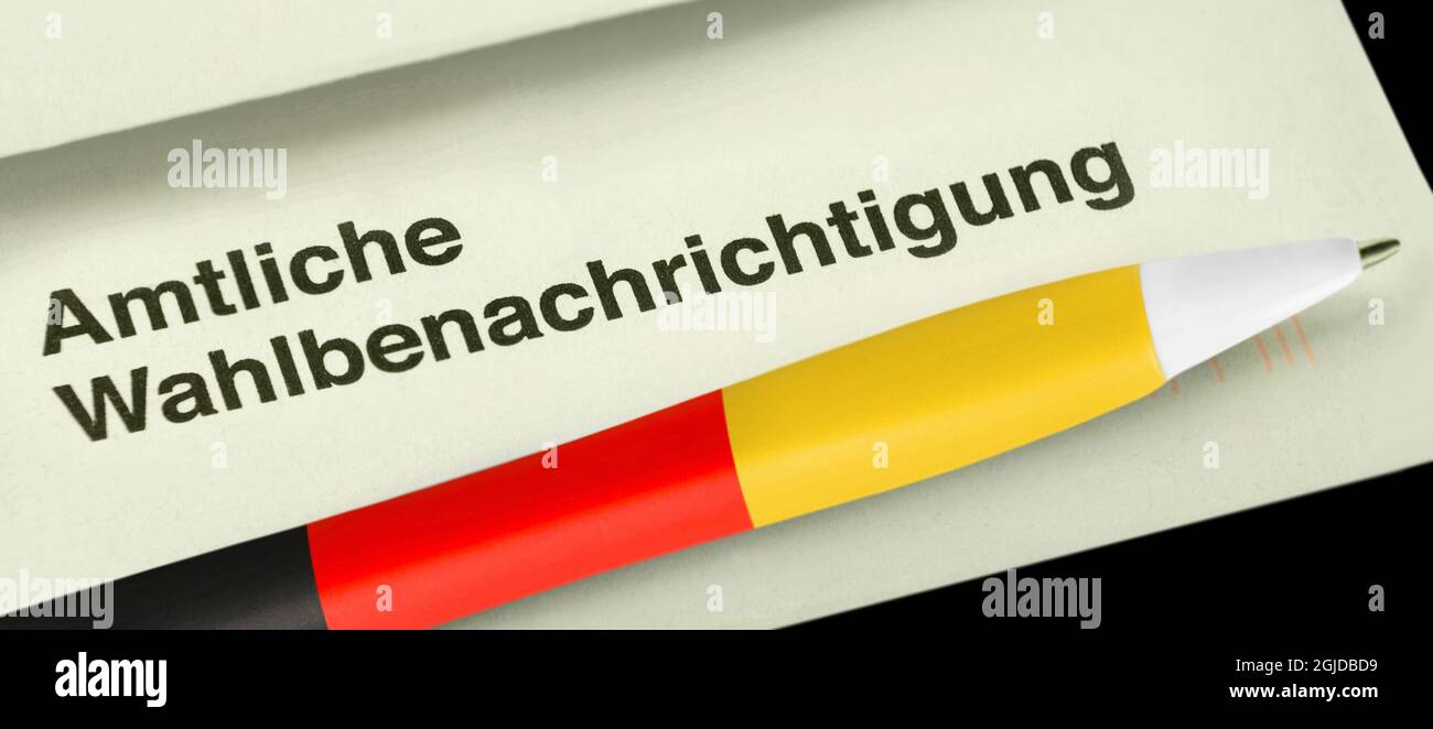 Official Election Notification and Voting Card Stock Photo - Alamy