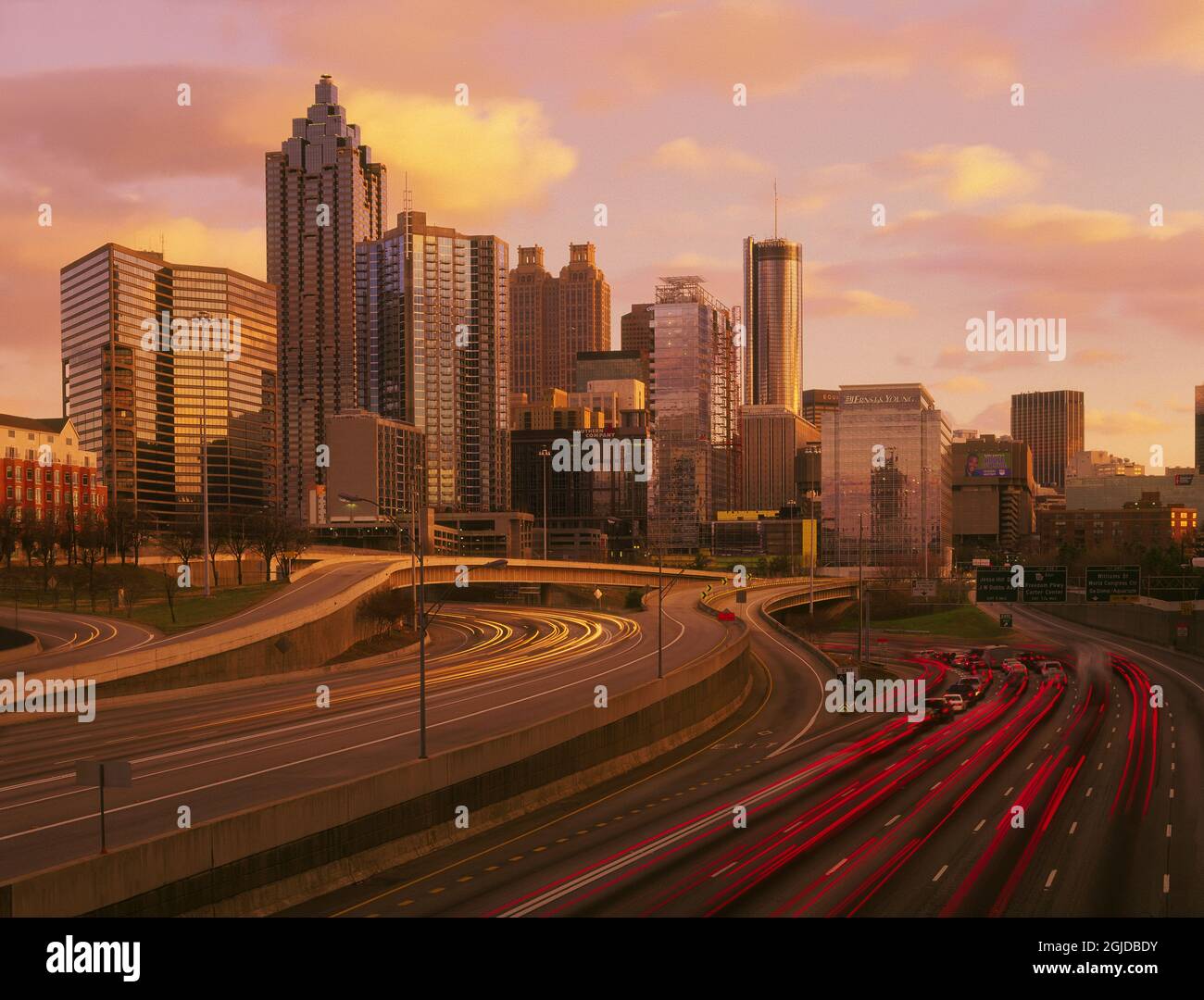 Atlanta Georgia skyline at dusk Stock Photo - Alamy