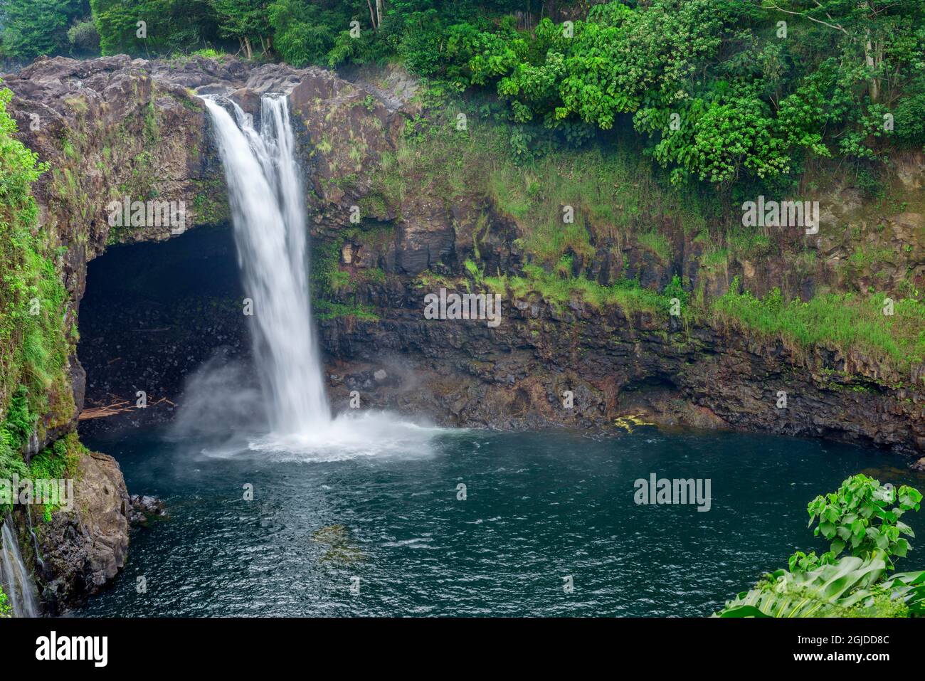 USA, Hawaii, Big Island of Hawaii. Wailuku River State Park, Rainbow ...