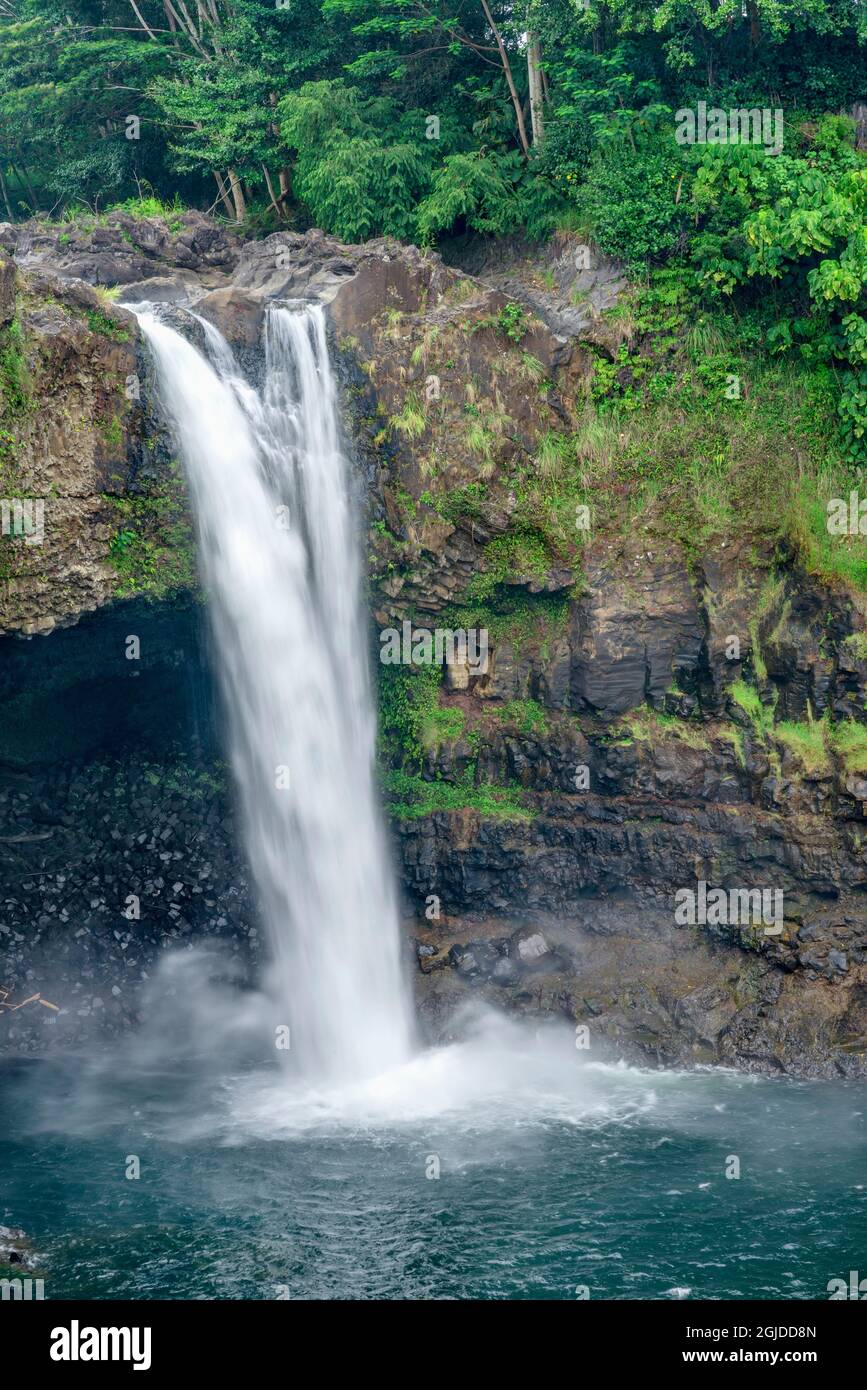 USA, Hawaii, Big Island of Hawaii. Wailuku River State Park, Rainbow ...