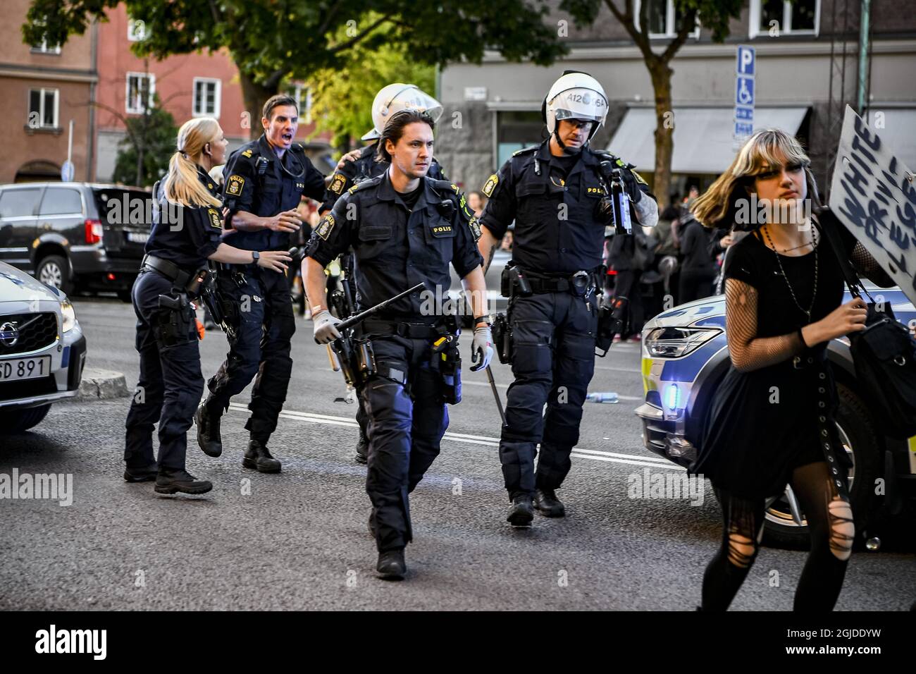 Protestors gather in at Sergel's square in Stockholm, Sweden, June 03 ...