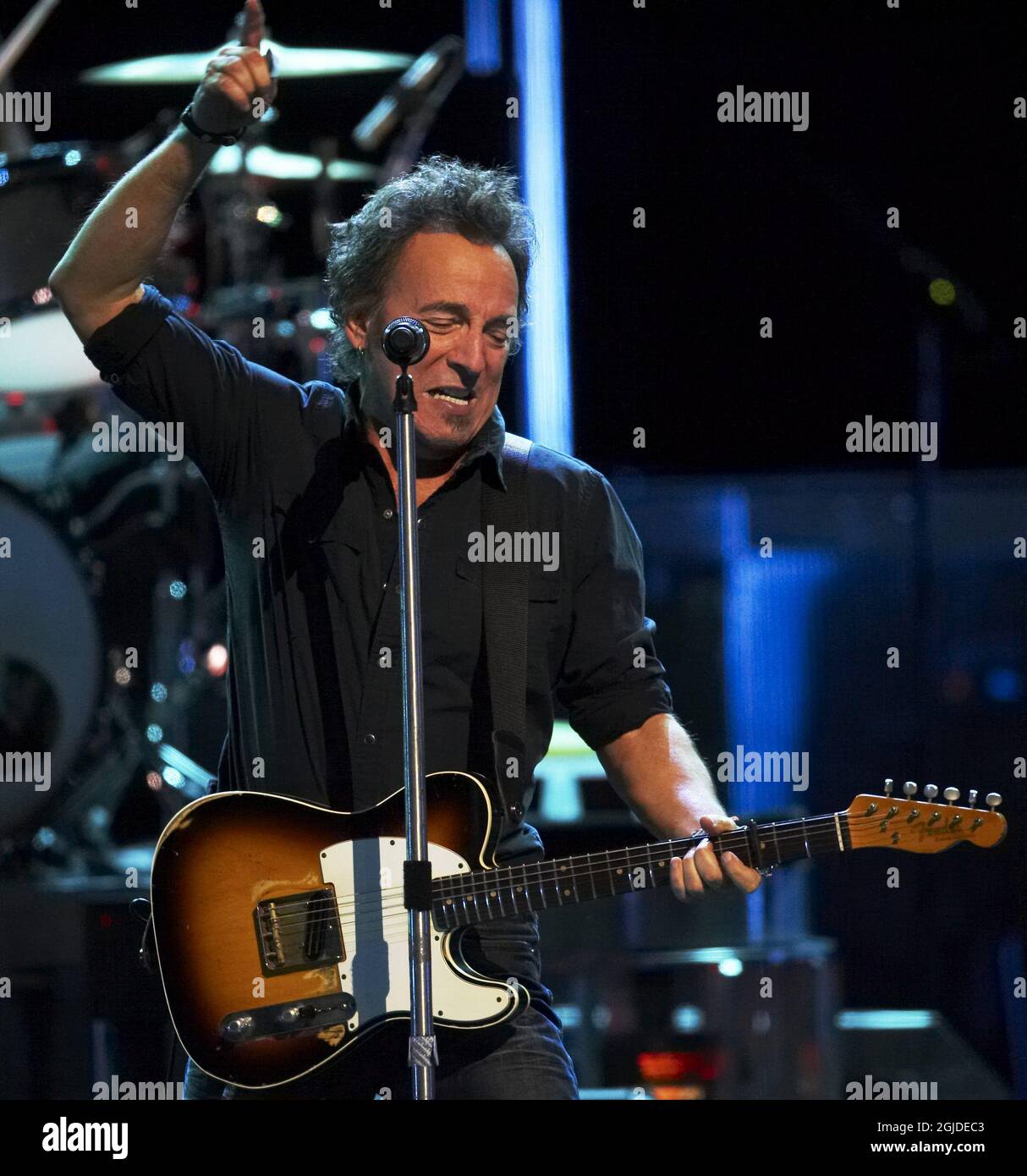 Bruce Springsteen performs with his E Street Band at the Oslo Spektrum ...