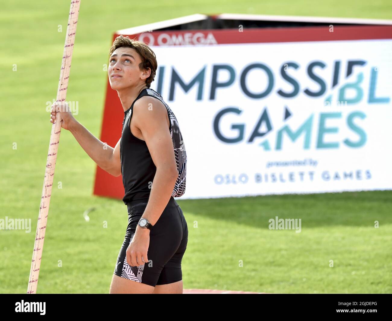 Pole vaulter Armand Duplantis (SWE) during the athletics event ...