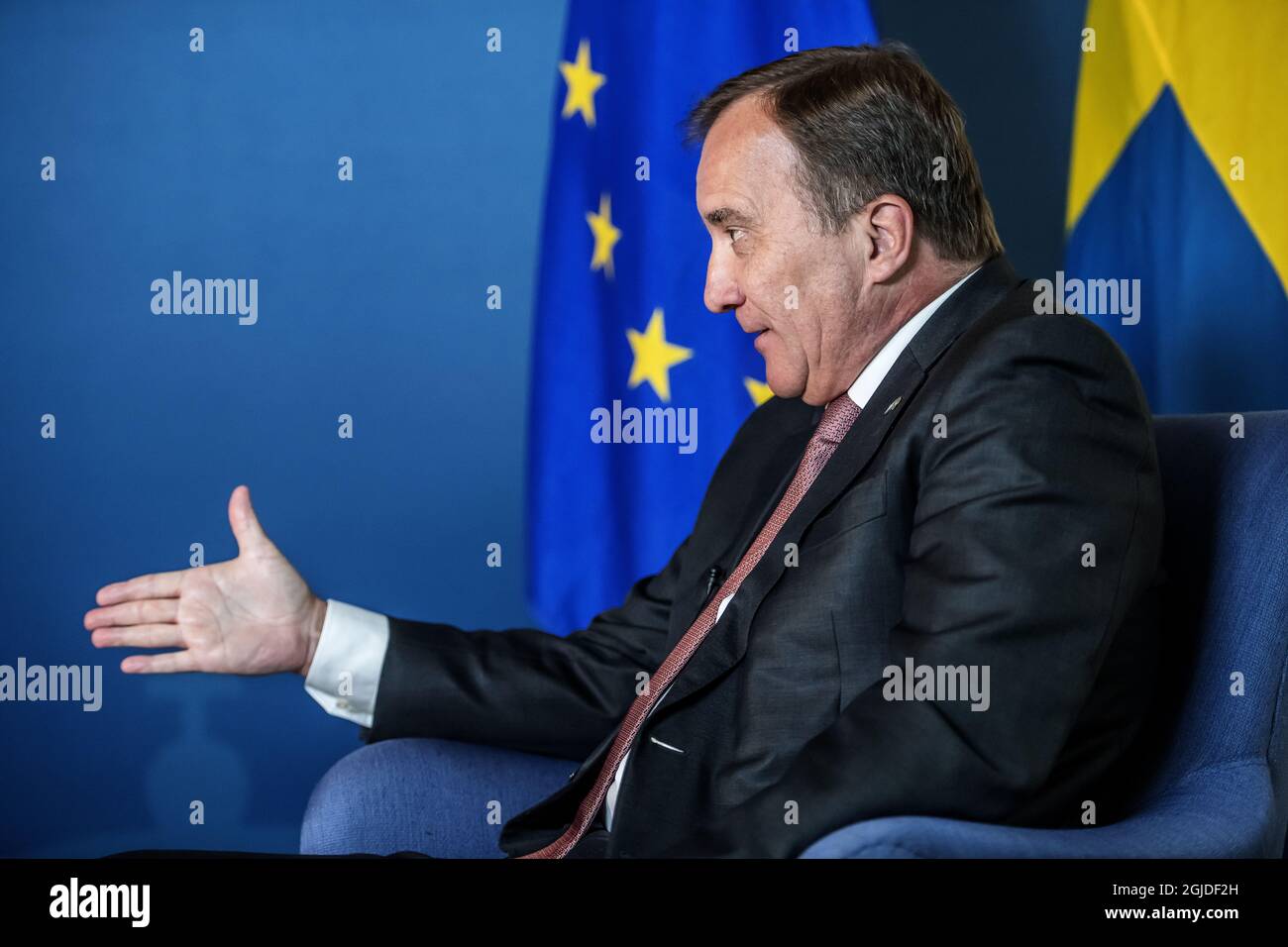 Sweden's Prime Minister Stefan Lofven photographed in the Swedish ...