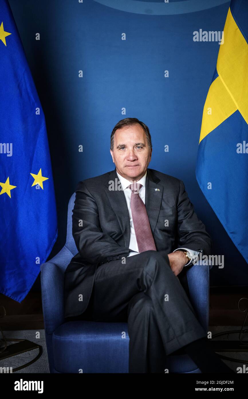 Sweden's Prime Minister Stefan Lofven photographed in the Swedish ...