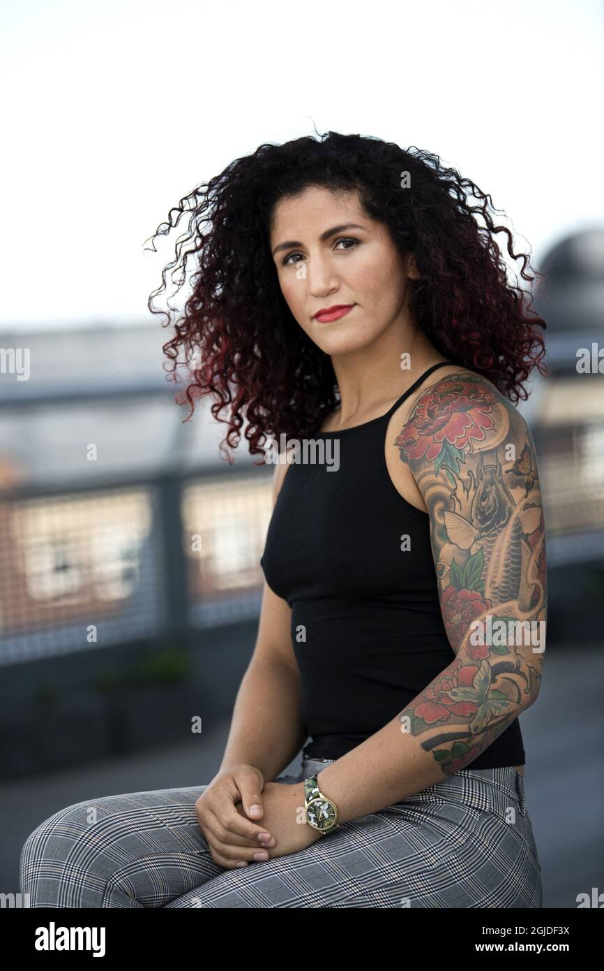 Swedish MMA fighter Pannie Kianzad photographed during a press ...