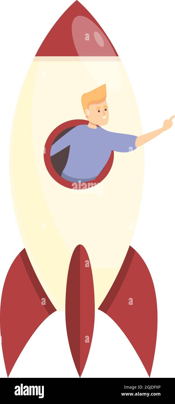 Startup realization icon cartoon vector. Business launch. Project ...