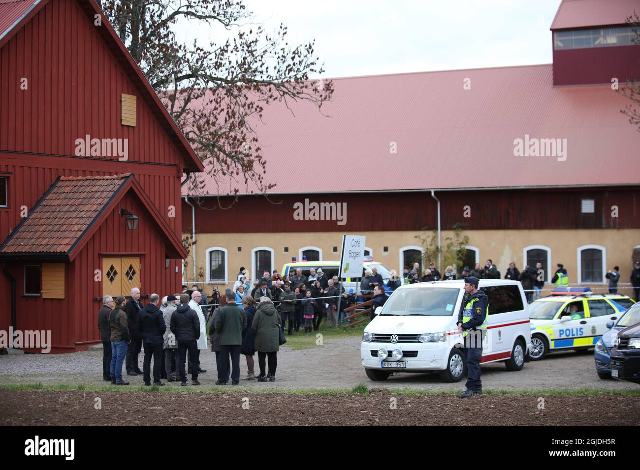 The Court walk on the murder sight, by the barn with the old milking ...