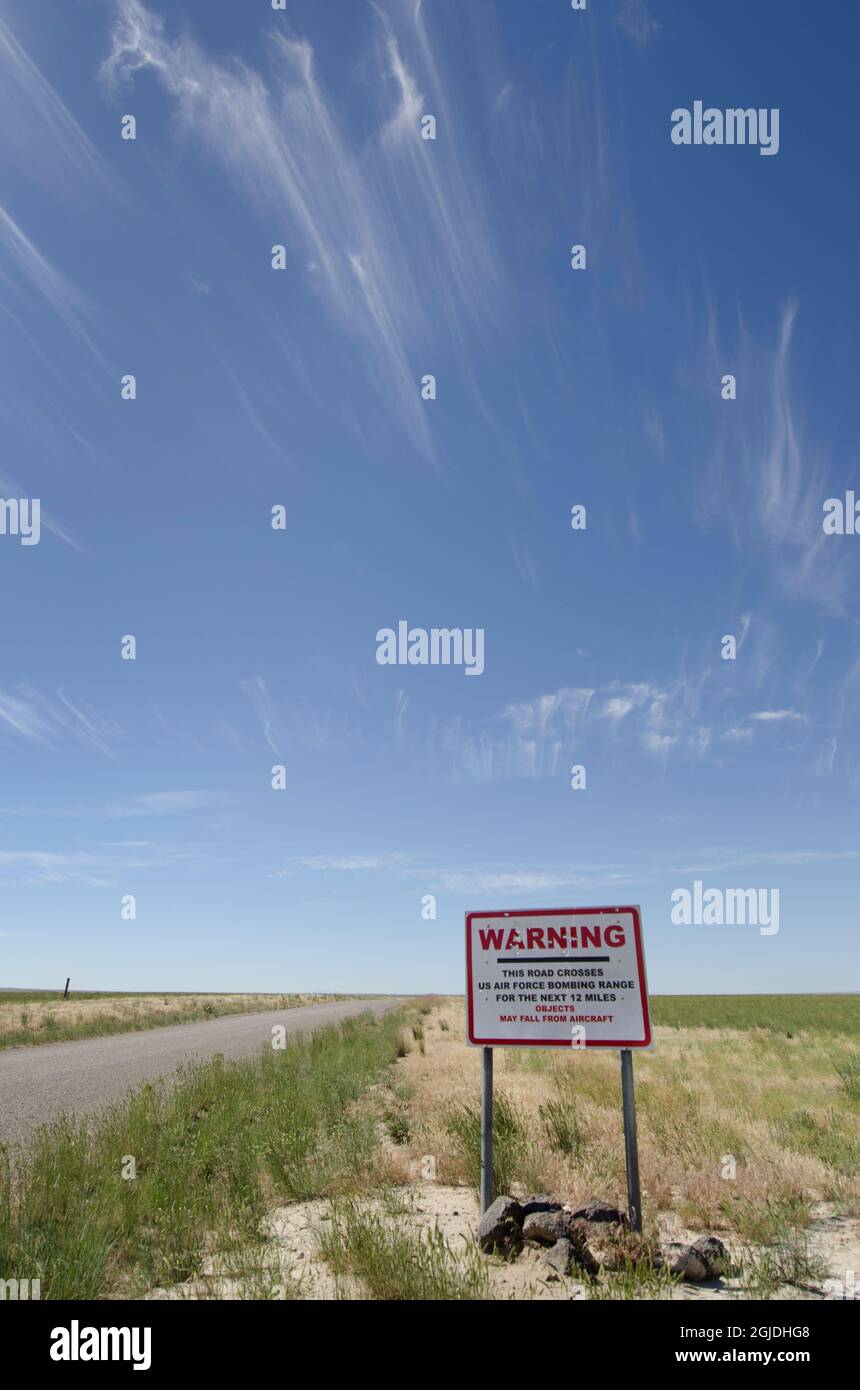 USA, Idaho. Air Force warning sign Stock Photo - Alamy