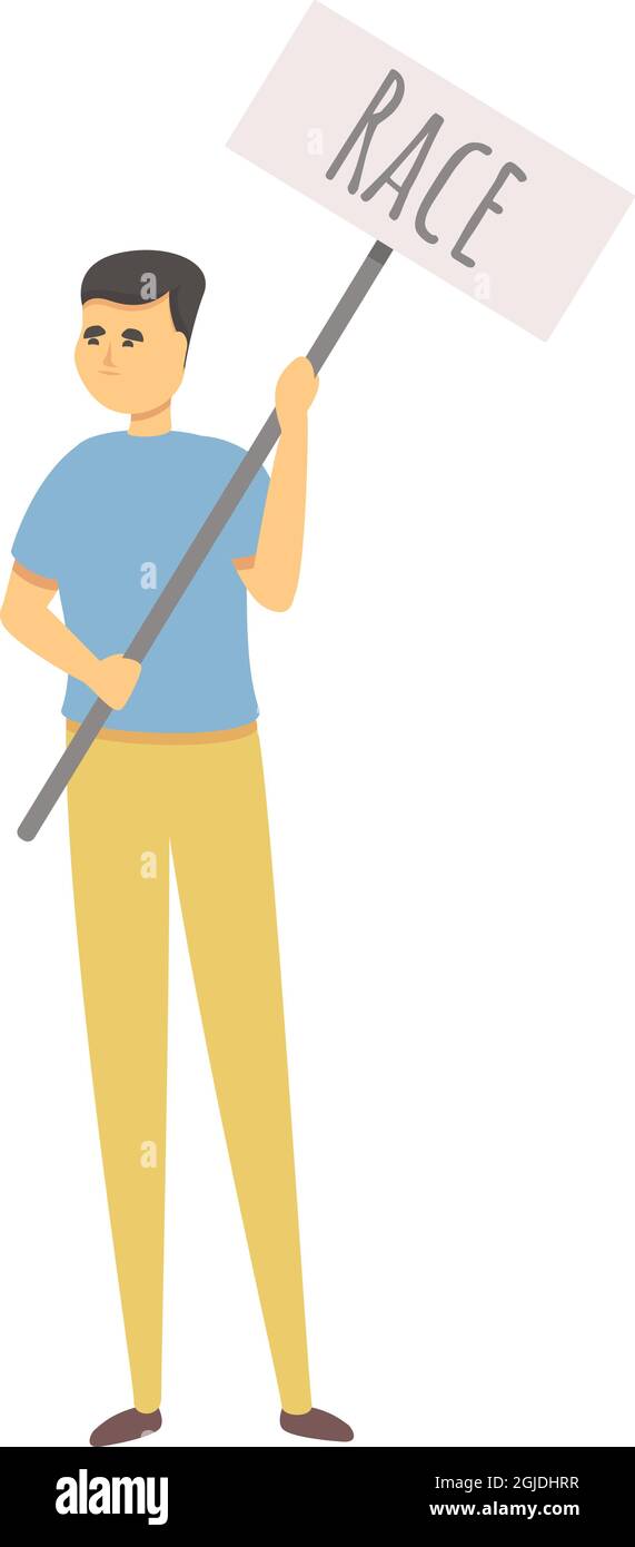 Race discrimination icon cartoon vector. People unity. Social ...