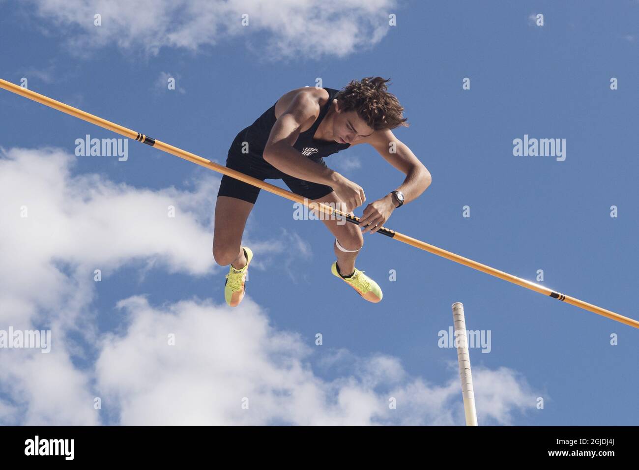 Swedish pole vaulter Armand Duplantis competes in the Swedish Athletics ...