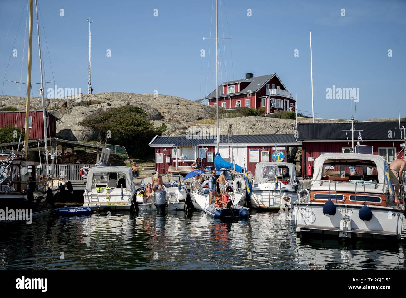 The harbour on the island Vinga outside Gothenburg, Sweden August 17 ...