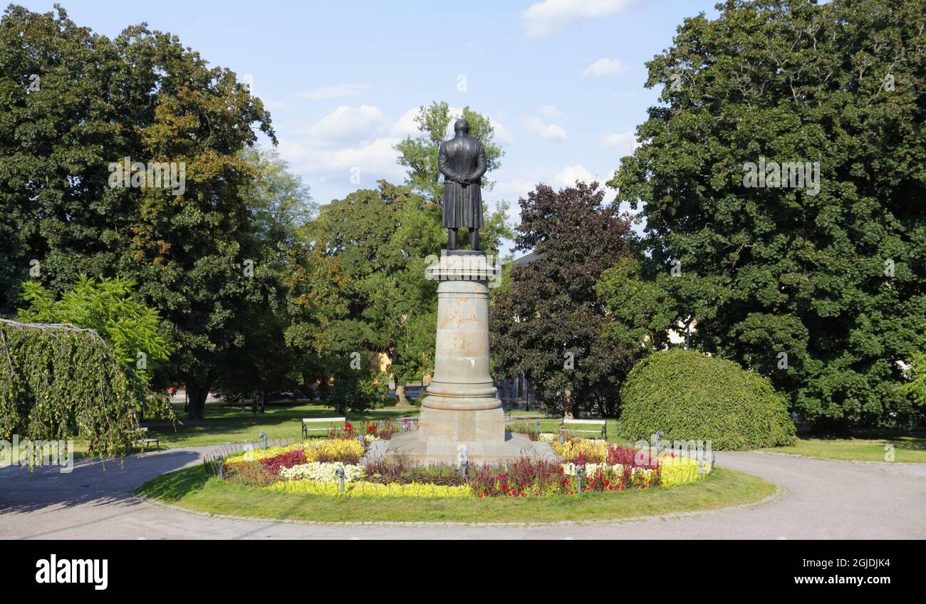 Statue of Erik Gustaf Geijer in The University park in Uppsala, Sweden ...