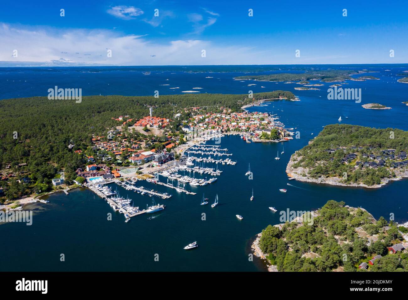 Guest harbour at Sandhamn island in the Stockholm archipelago Photo ...