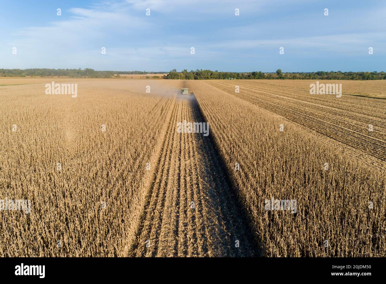 Marion illinois corn harvest aerial hi-res stock photography and images ...