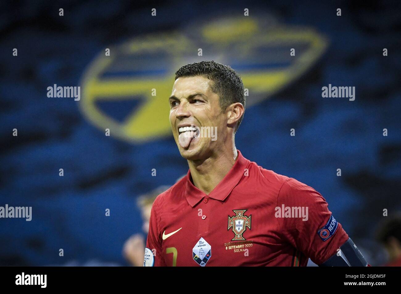 Portugals Cristiano Ronaldo sticks out his tounge during the UEFA ...