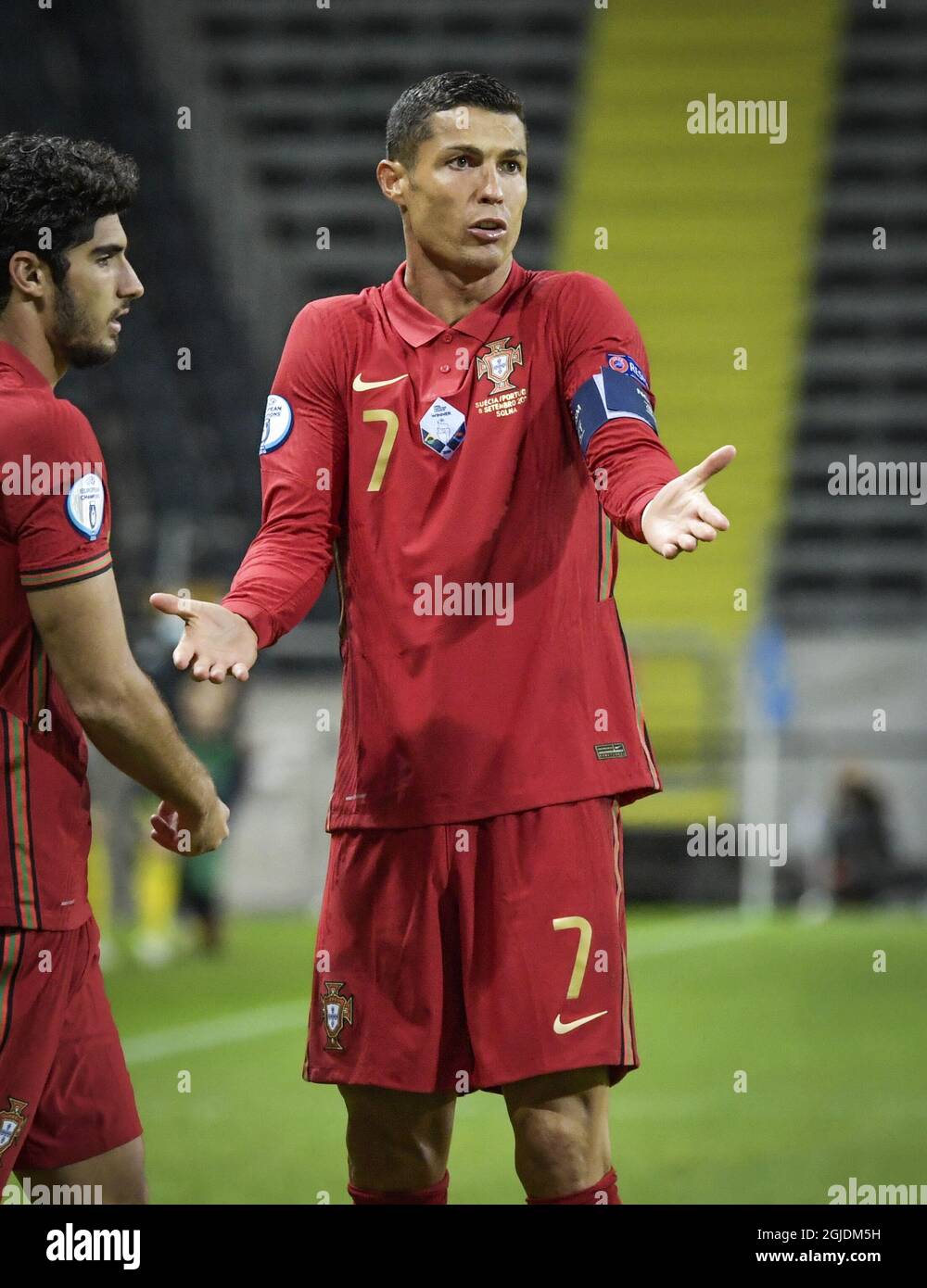 Portugals Cristiano Ronaldo gestures during the UEFA Nations League ...