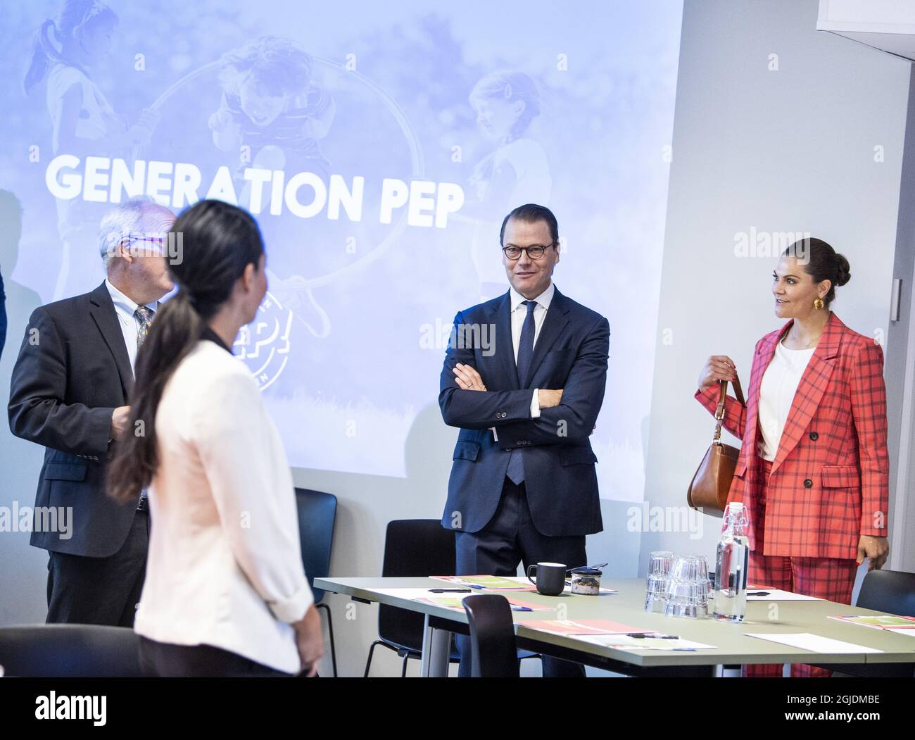 Crown Princess Victoria and Prince Daniel at Dospace during their visit in Gavle, Sweden ...