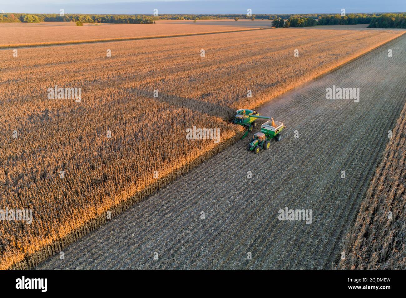 Marion illinois corn harvest aerial hi-res stock photography and images ...