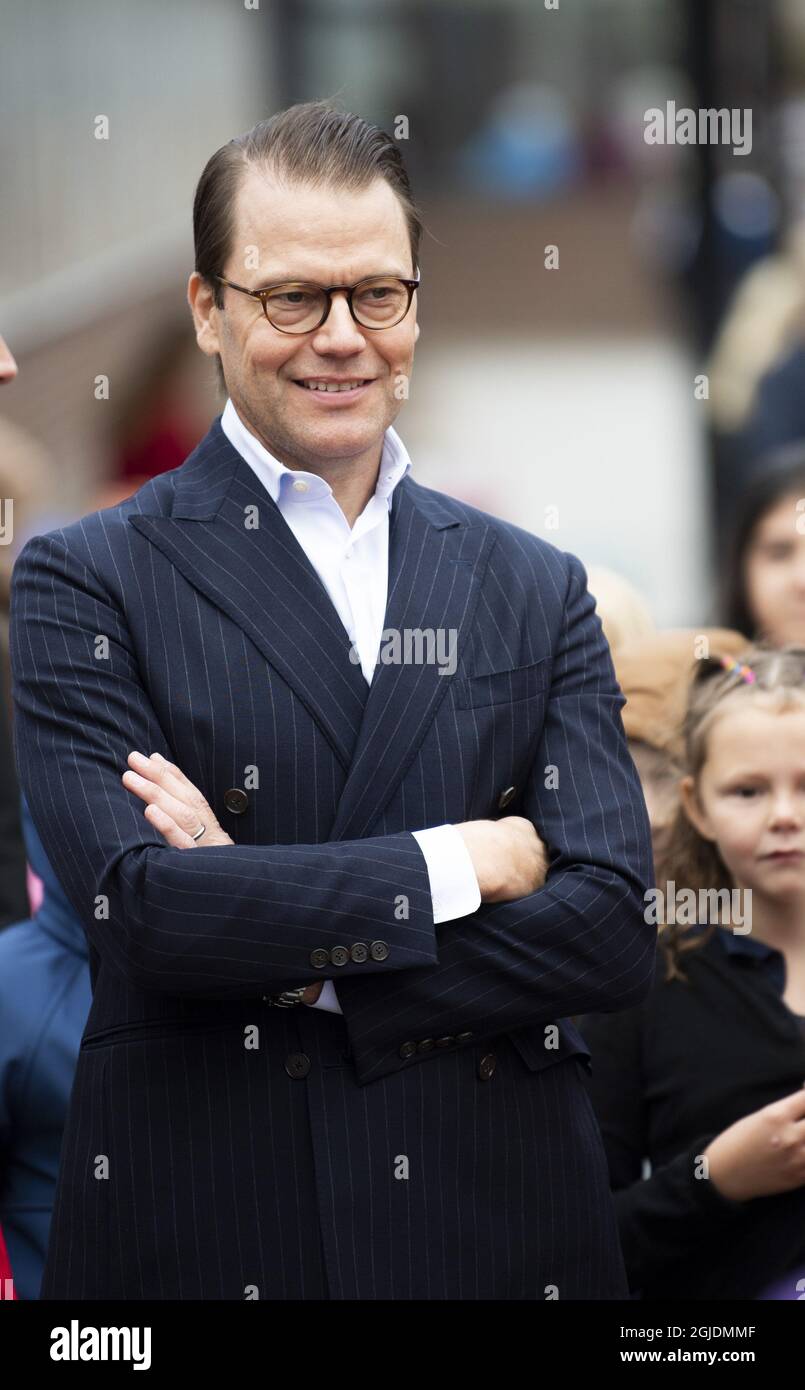 Prince Daniel visits the British Junior school in Eskilstuna, Sweden ...
