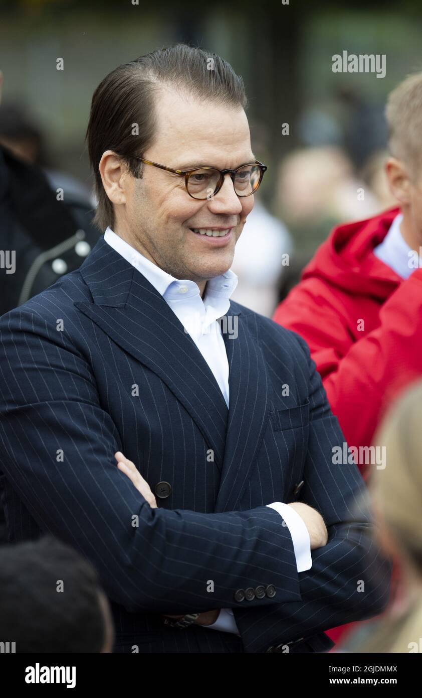 Prince Daniel visits the British Junior school in Eskilstuna, Sweden ...