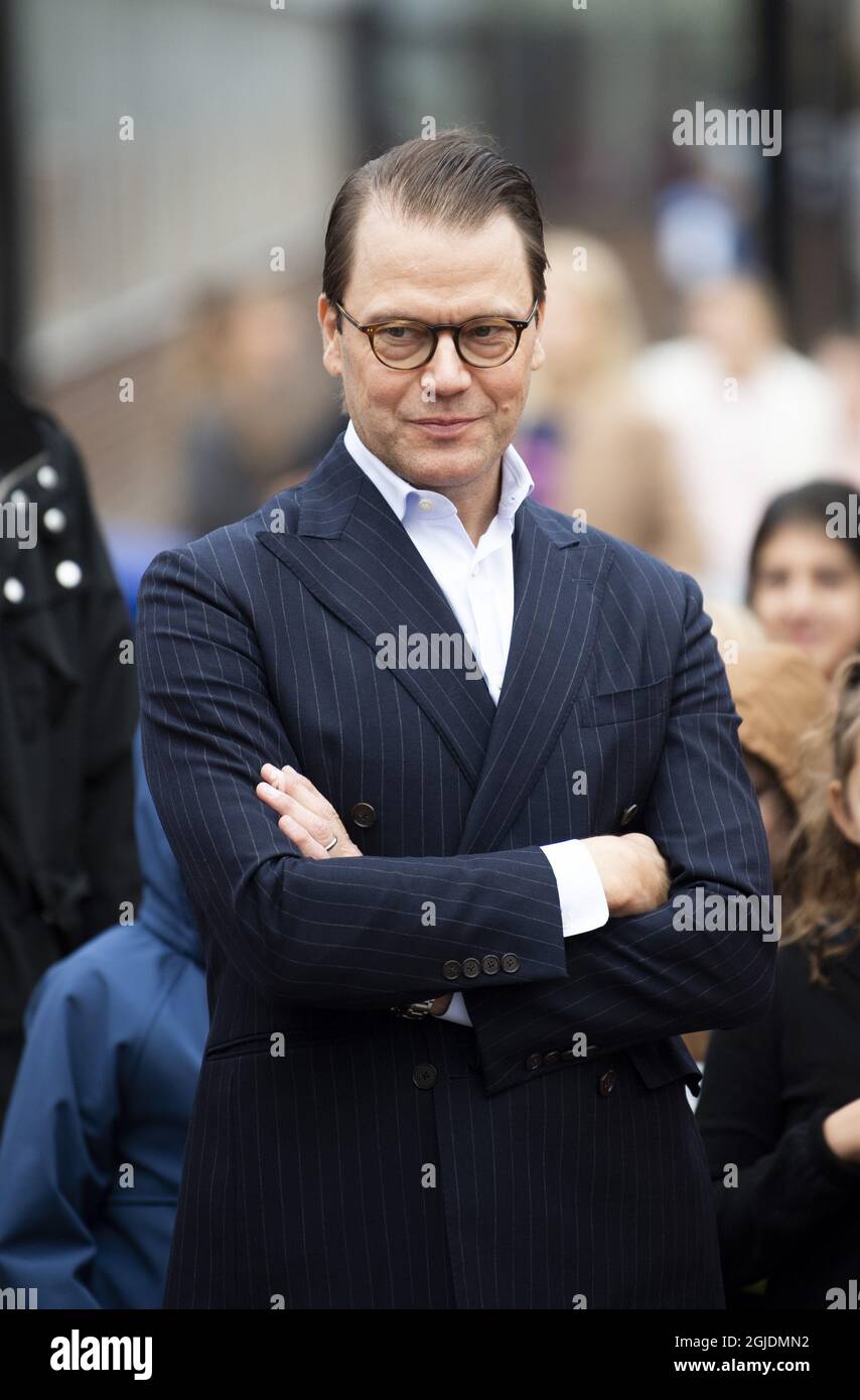 Prince Daniel visits the British Junior school in Eskilstuna, Sweden ...