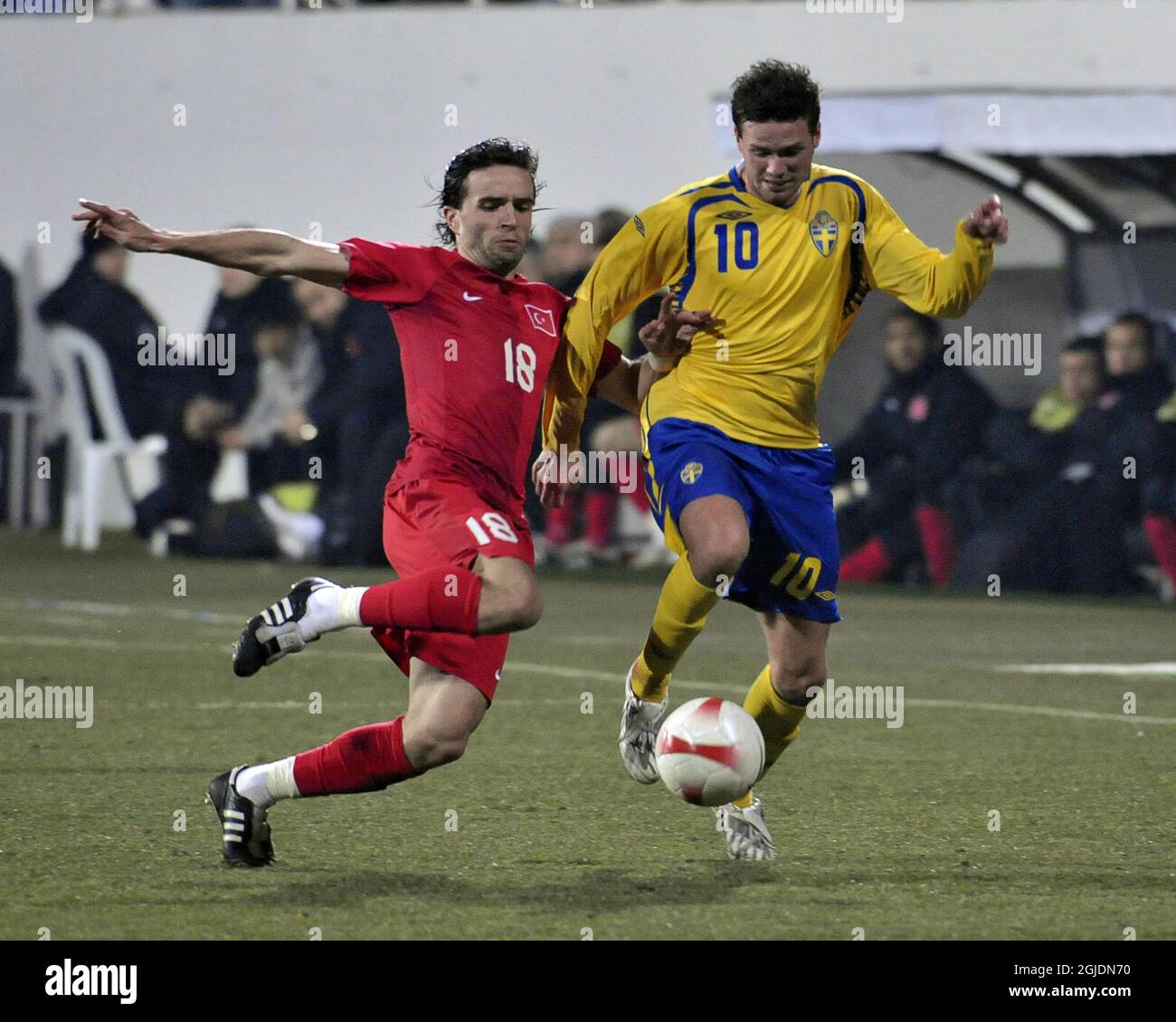 Friendly football match Turkey vs Sweden at Inono Stadium in Istanbul ...