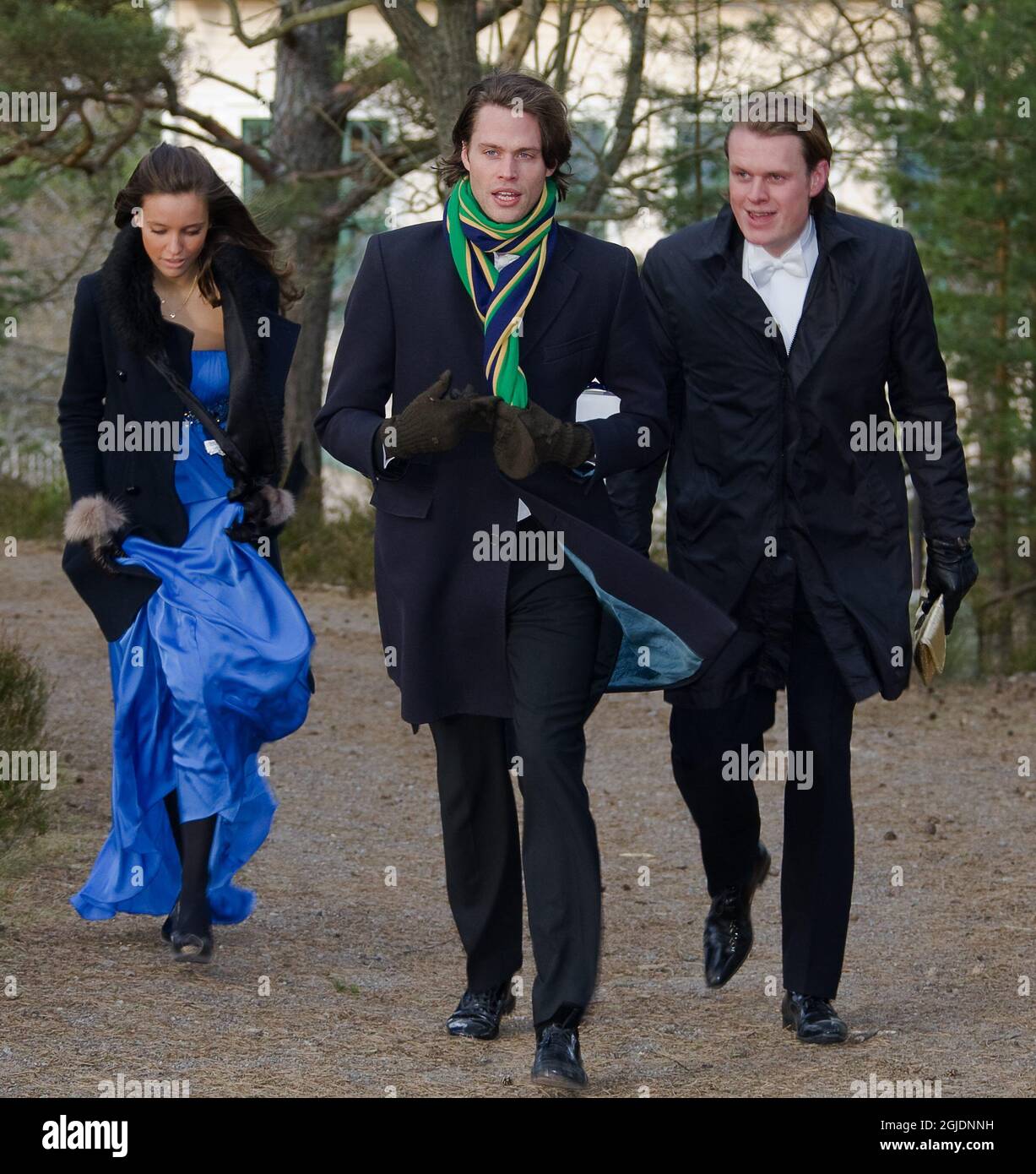 Ulf Frederick von Roth, far right, arrives for the wedding of Charlotte ...