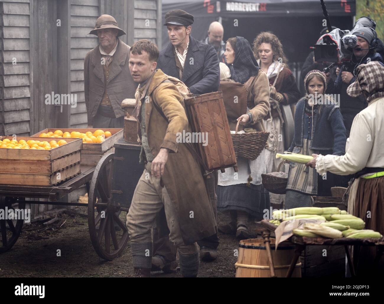 Gustaf Skarsgard during the filming of the movie "The Emigrants", based ...