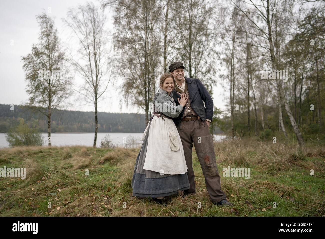 Gustaf Skarsgard during the filming of the movie "The Emigrants", based on Swedish author ...