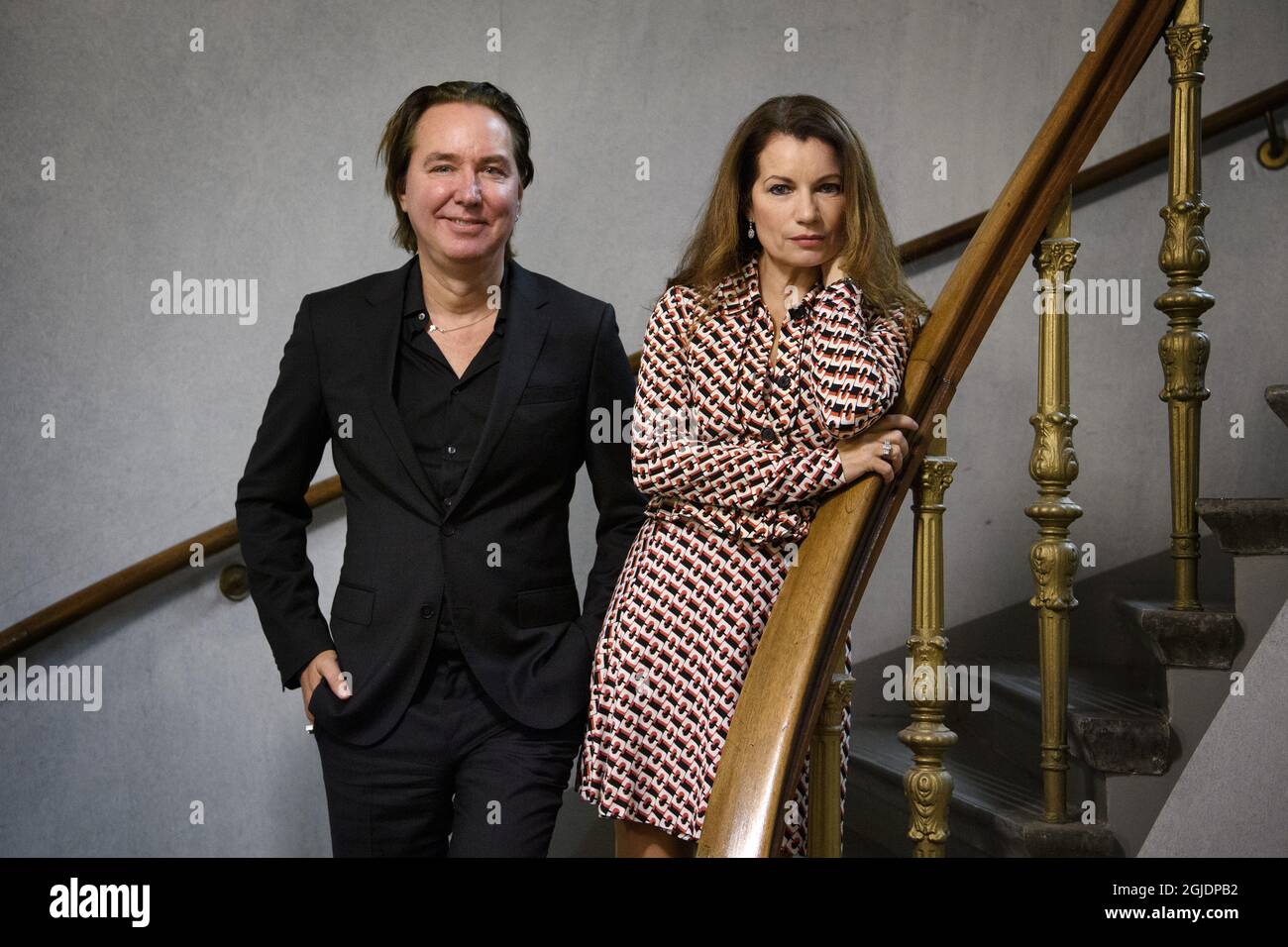 STOCKHOLM 20201020 Swedish writer duo and spouses Alexandra Coelho ...