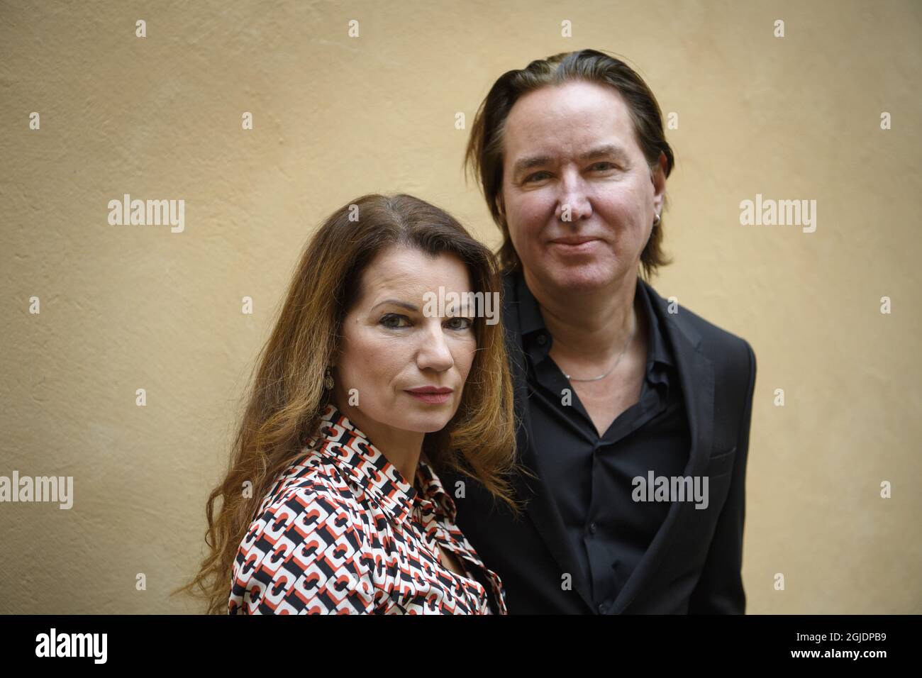 STOCKHOLM 20201020 Swedish writer duo and spouses Alexandra Coelho ...
