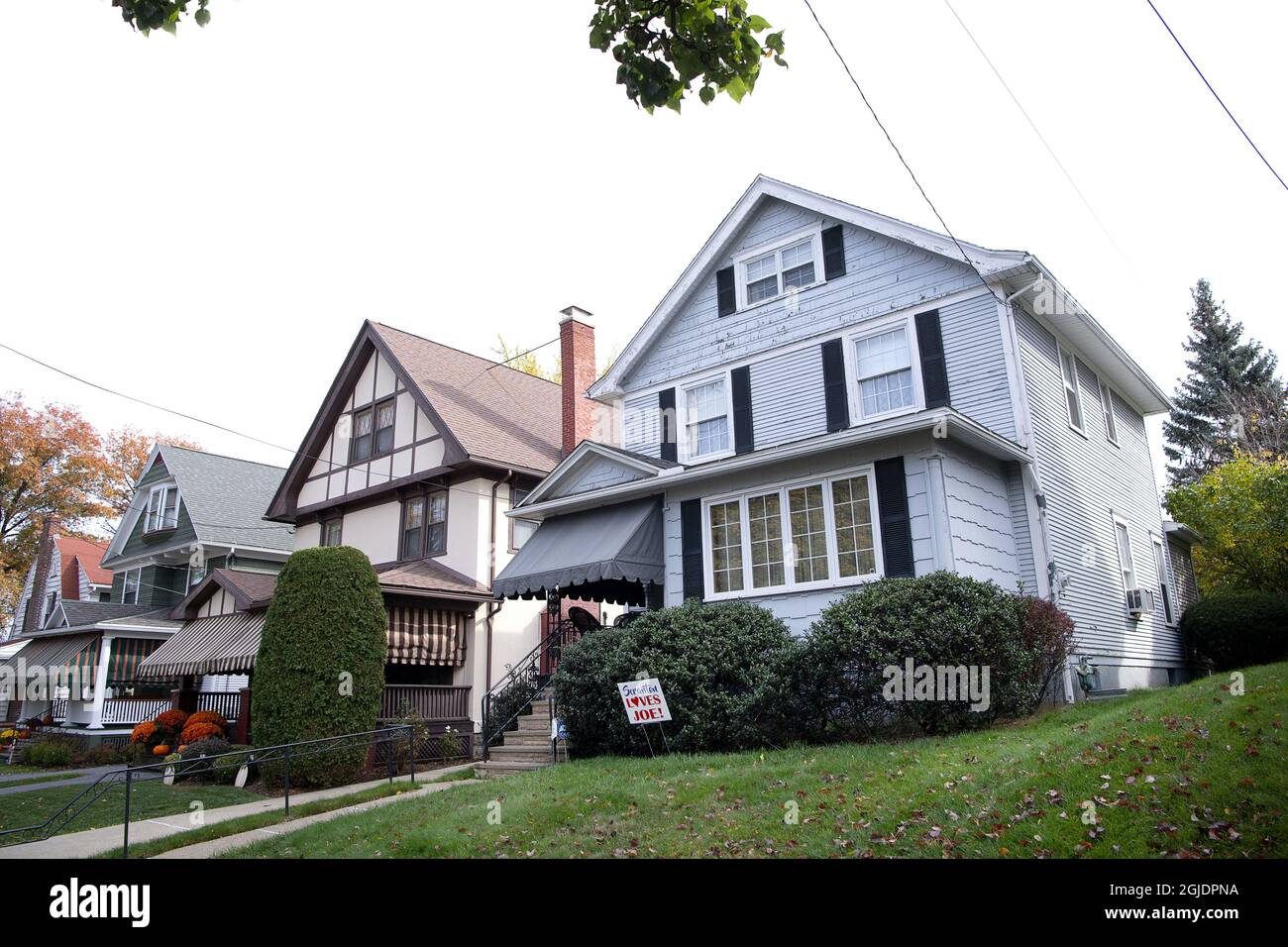 Joe Biden's hometown of Scranton, Pennsylvania, USA, October 26, 2020 ...