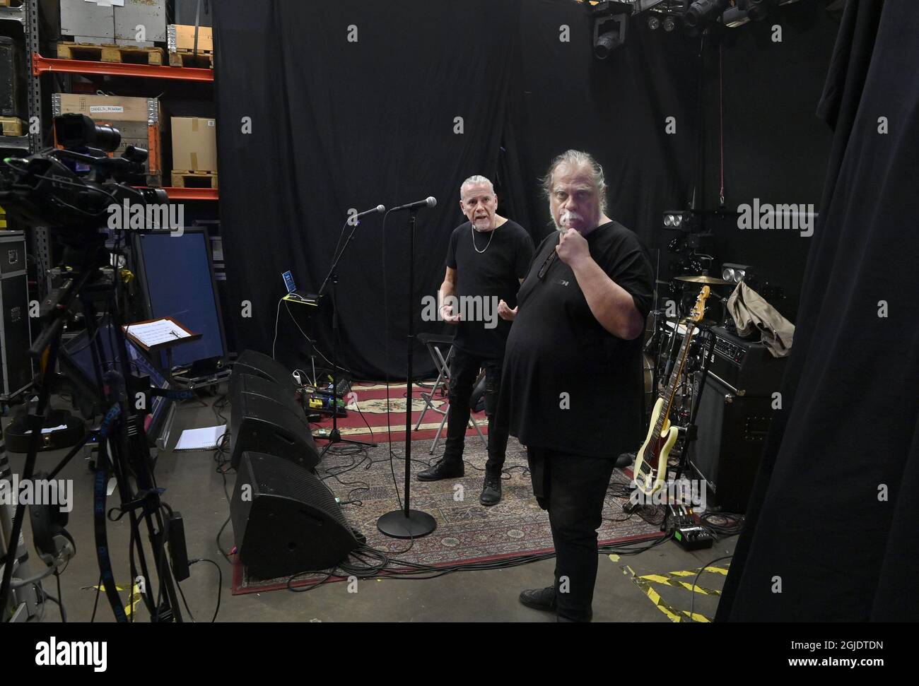 Swedish rock and metal band Alien during a live-streamed concert from ...