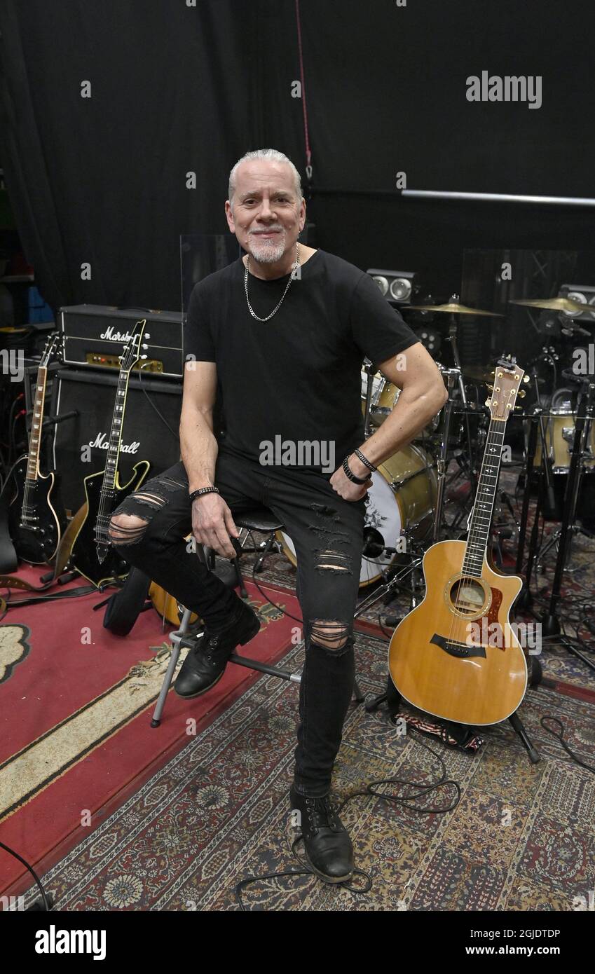 Swedish rock and metal band Alien during a live-streamed concert from ...