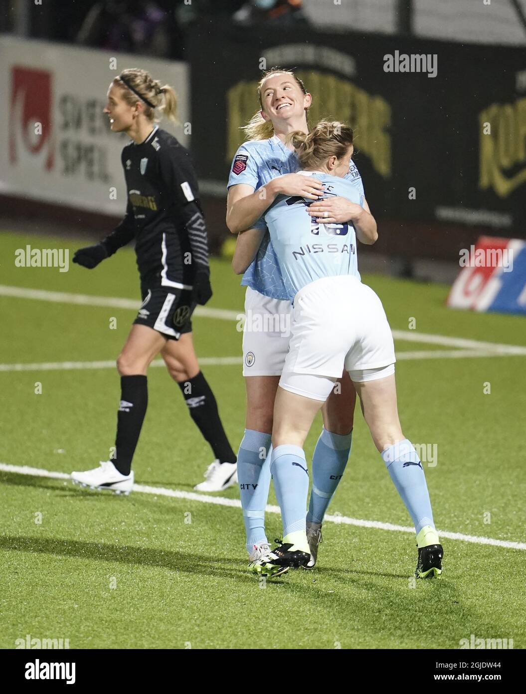 Manchester City's celebrate Sam Mewis scored their second goal during ...