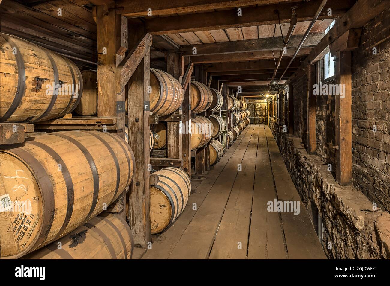 Barrel room interior, Buffalo Trace distillery, Frankfort (Editorial ...