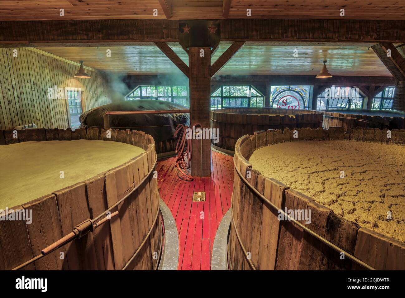 Wooden fermentation vat, Maker's Mark distillery, Loretto, Kentucky ...