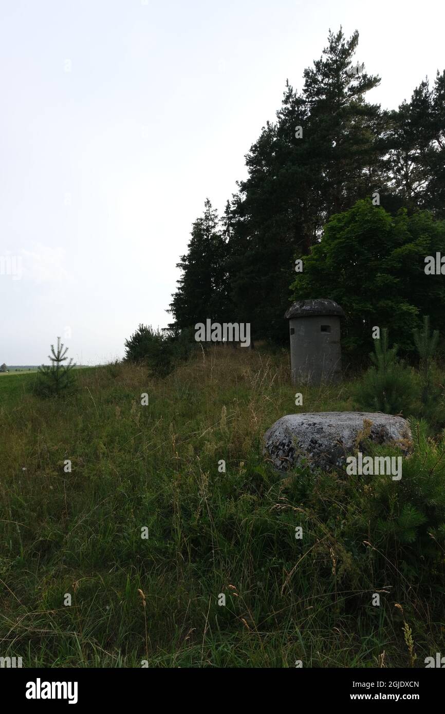 Swidry, Poland - July 16, 2021: A well preserved German outpost with ...