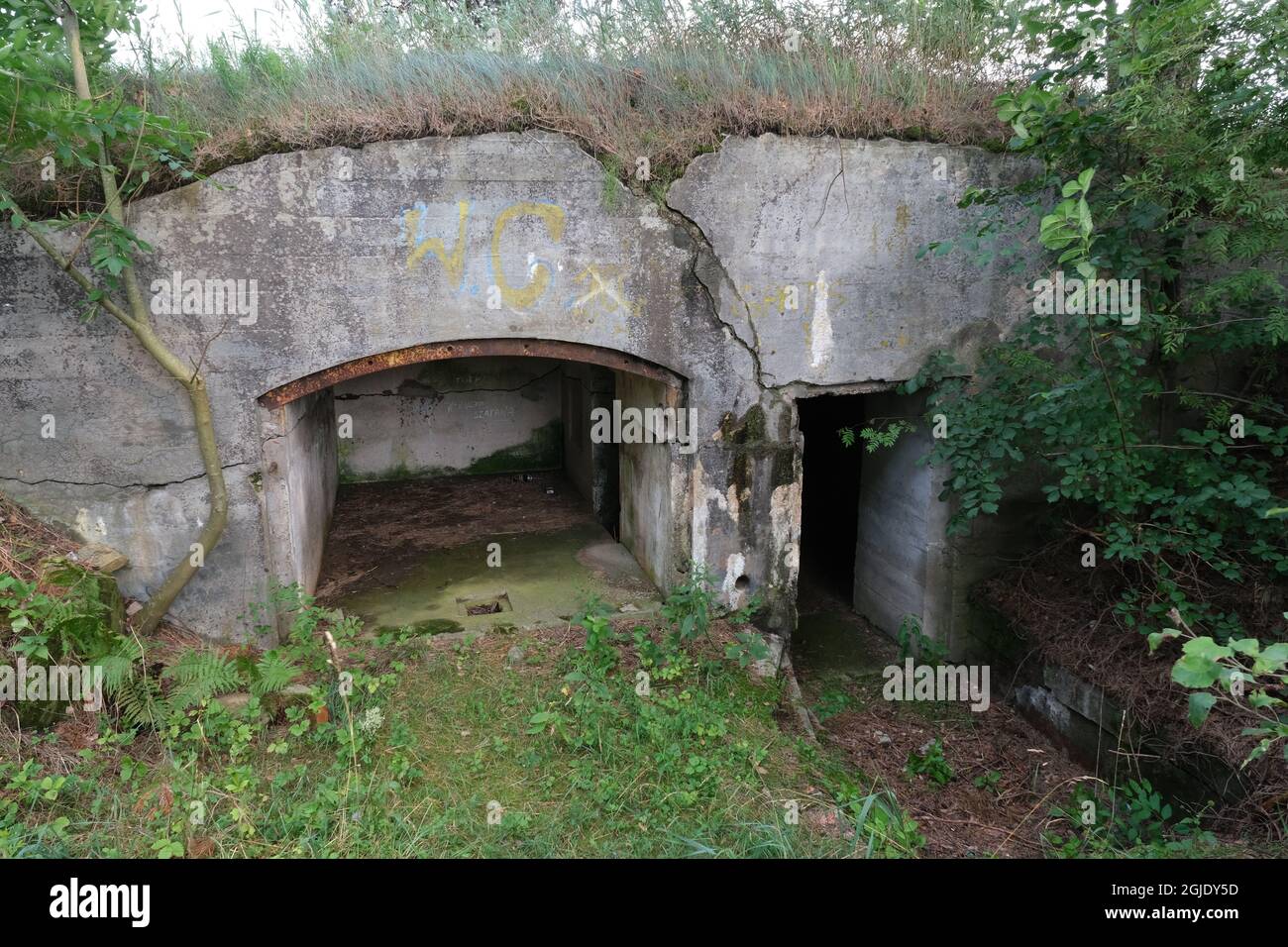 Swidry, Poland - July 16, 2021: A well preserved German outpost with ...