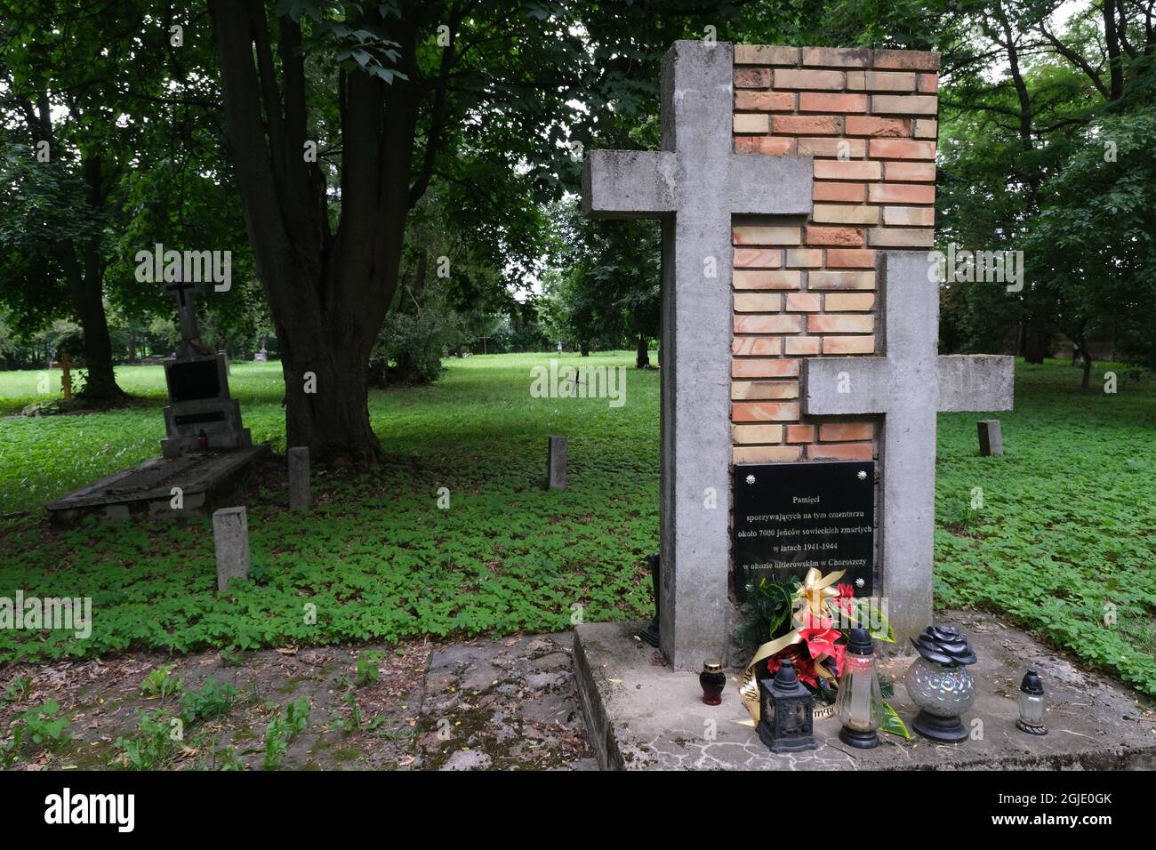 Choroszcz, Poland - July 17, 2021: The cemetery of prisoners of war. It ...
