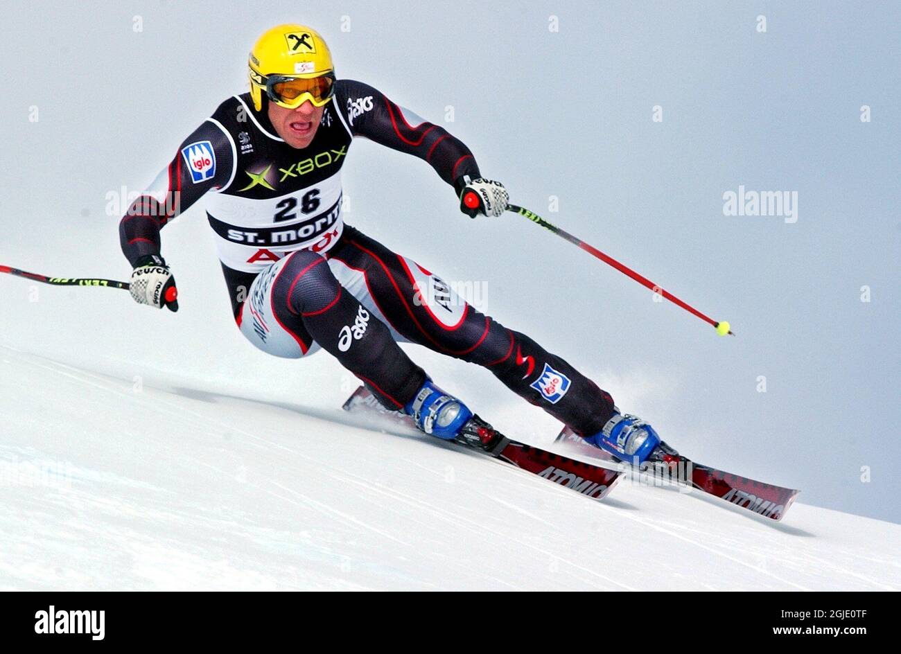 Austria«s Hermann Maier in action during the Super G Stock Photo - Alamy