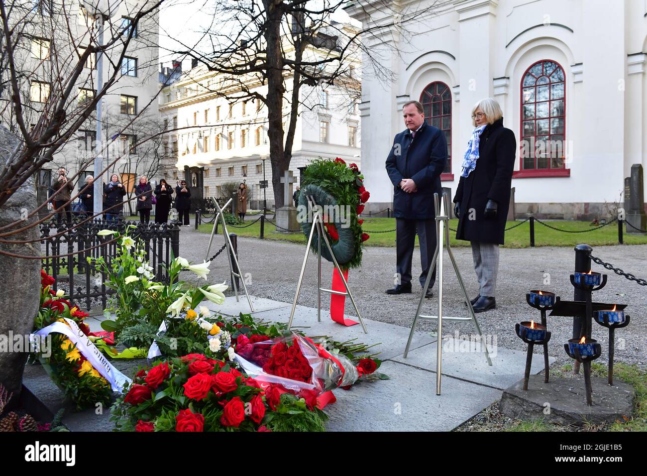 Social Democratic Prime Minister Stefan Lofven and wife Ulla Lofven ...