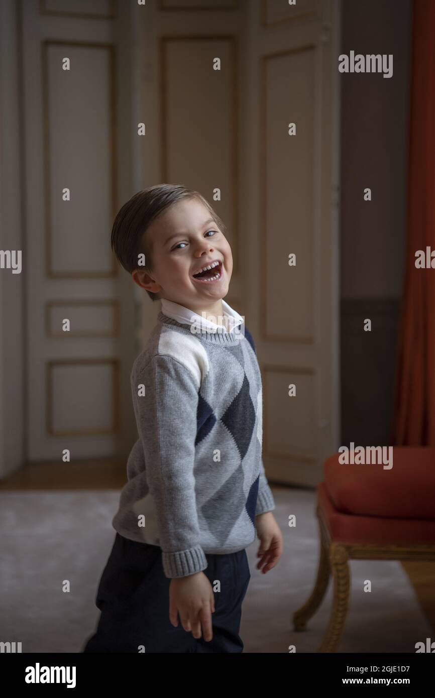 Prince Oscar photographed at Haga Palace ahead of the Prince's 5th ...