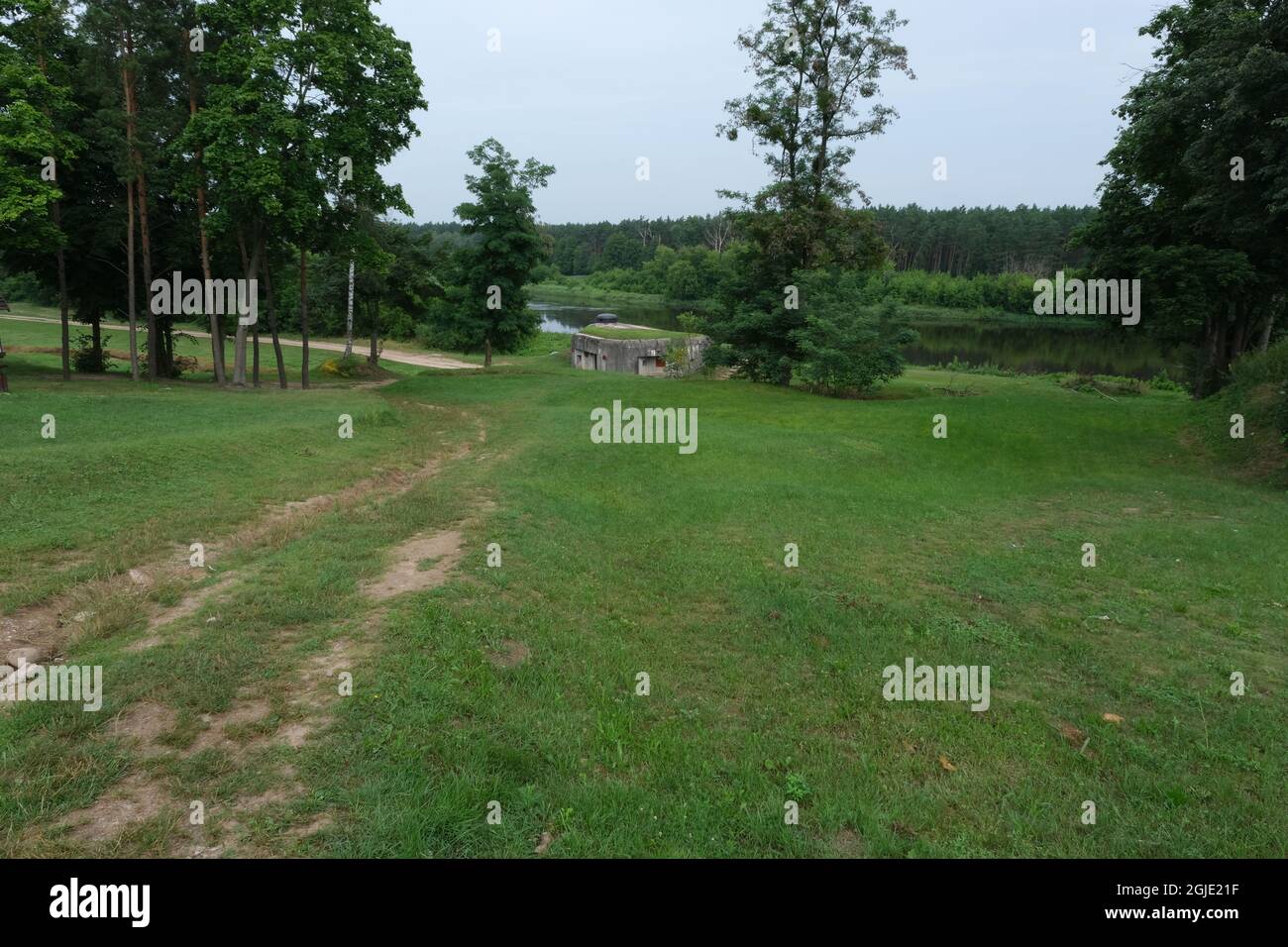 Nowogrod, Poland - July 18, 2021: Polish defense line on the Narew ...